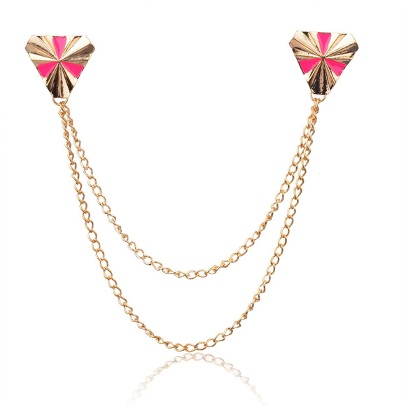 IJC | Jewelry | Collar Tips Chain Triangle 2 Colors | Poshmark
